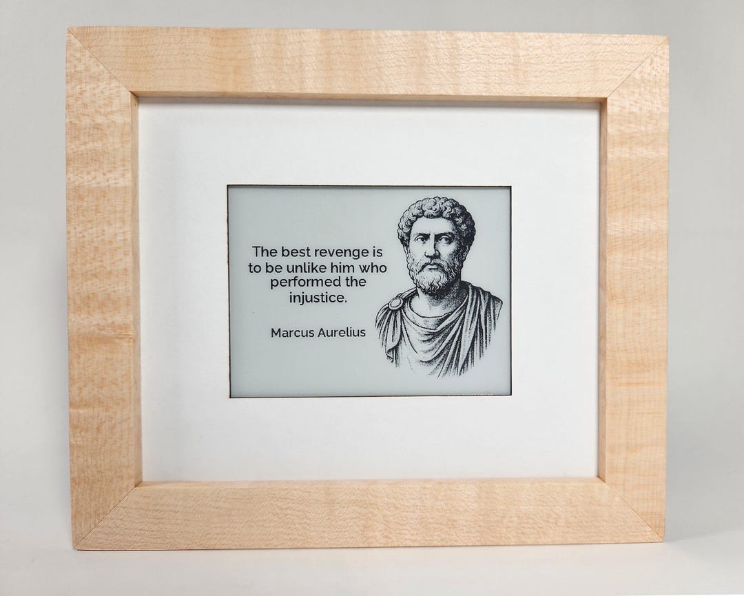 Handmade Wooden Digital Quote Frame: Ancient Philosophy Wisdom Display ...