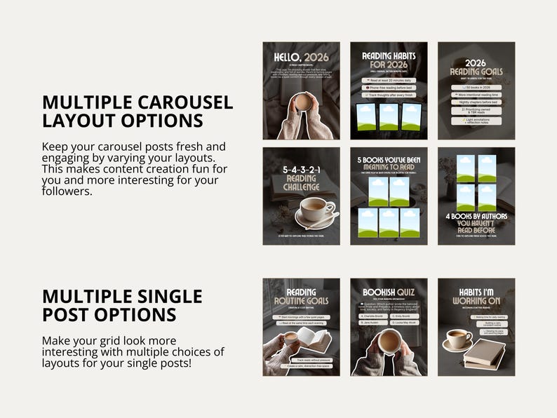 2026 Bookish Carousel Template for Bookstagram & Booktok Viral Trendy ...