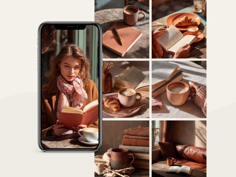 Vintage Café Bookstagram Stock Photos | Sunlit Reading Scenes Cozy Warm ...