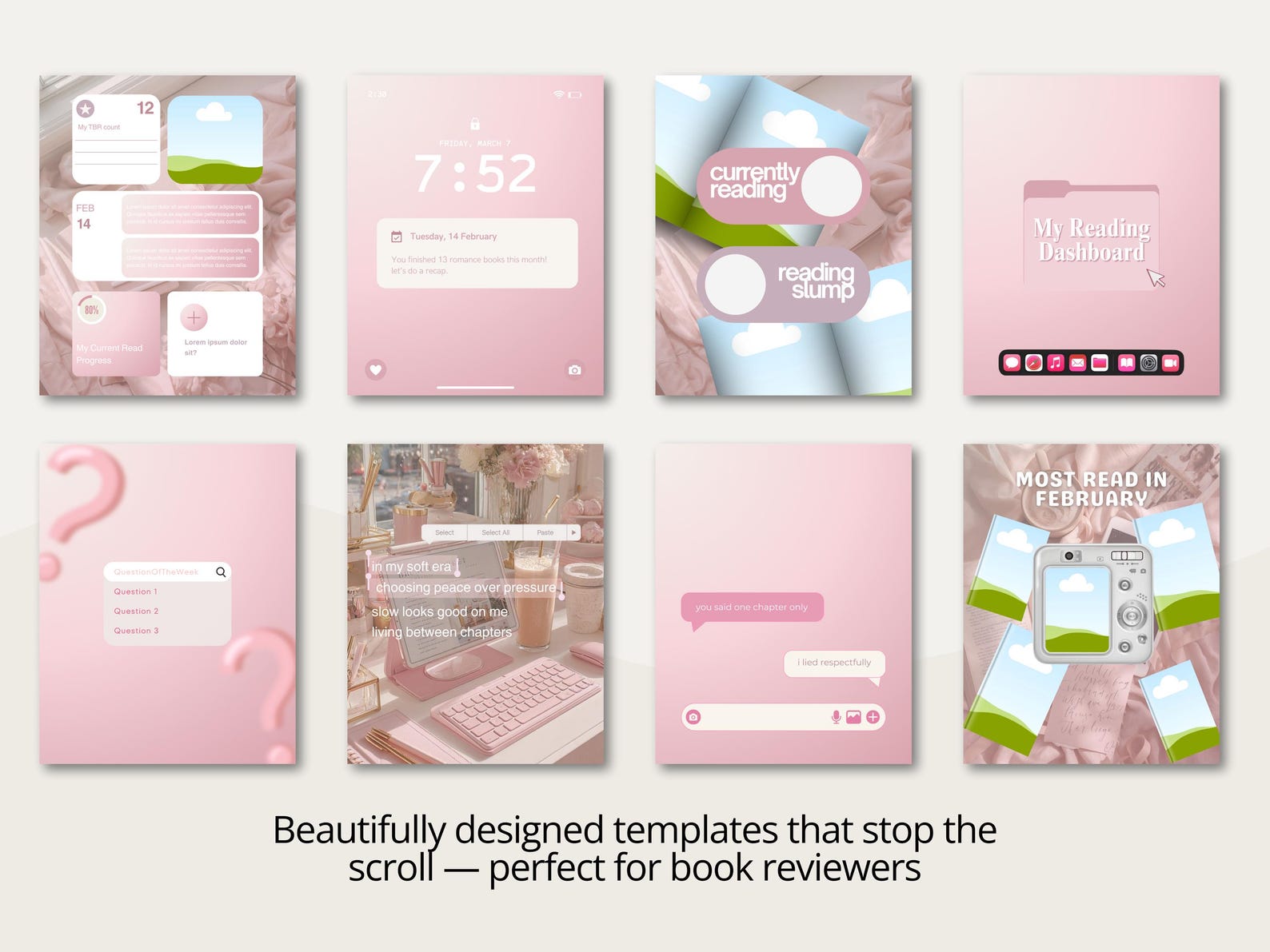Trendy Bookish Carousel Template for Bookstagram Booktok Creators | Ios ...