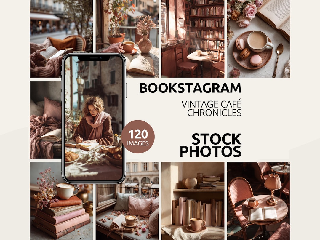 Vintage Café Bookstagram Stock Photos | Sunlit Reading Scenes Cozy Warm ...