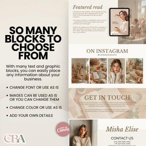 Book Author Website Canva Template, One Page Website for Authors Book ...