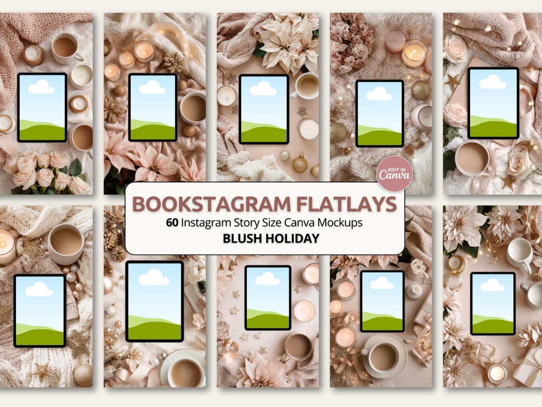 Blush Holiday Tablet Mockups for Instagram Stories | Bookish Blush ...