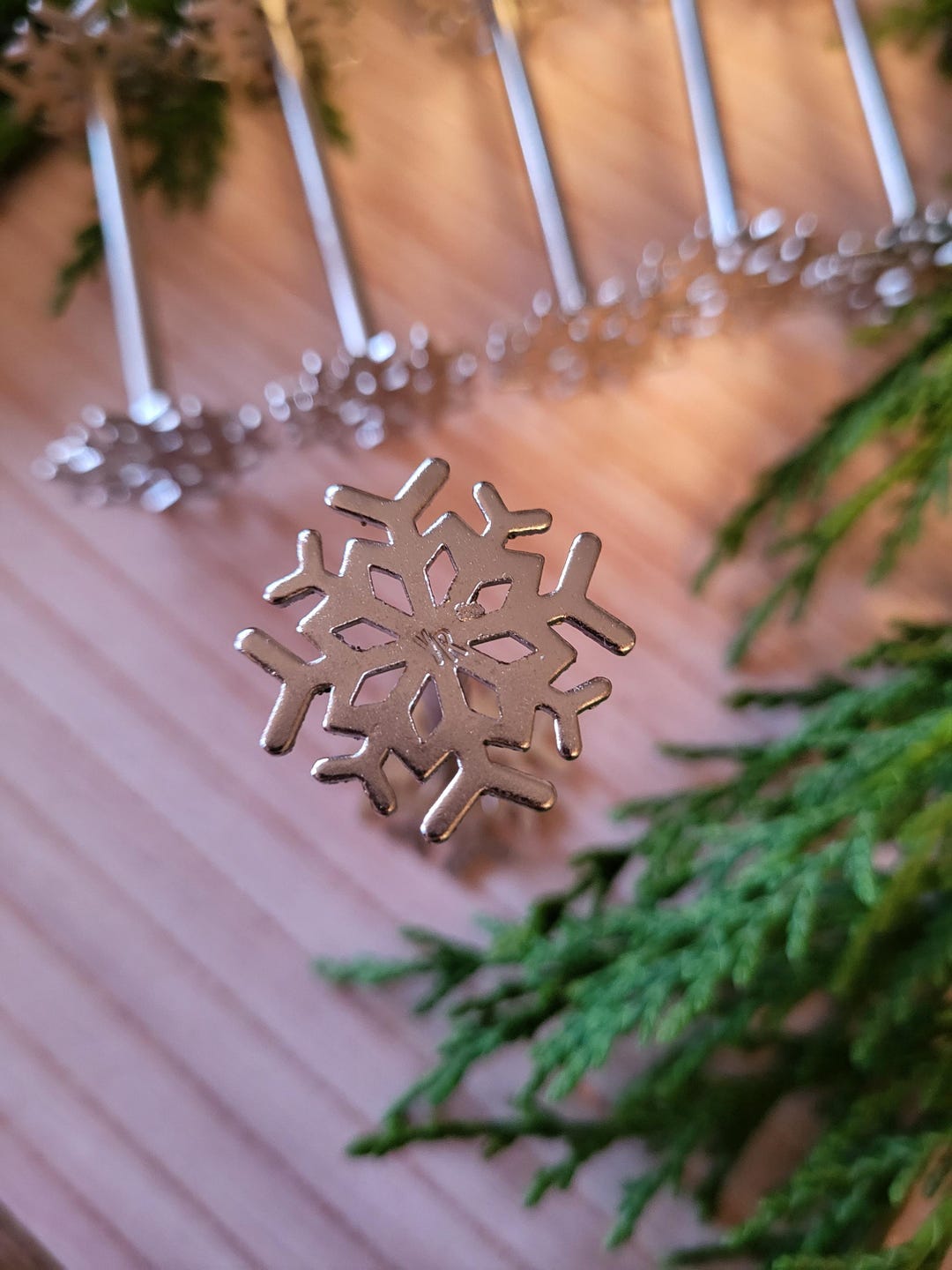Chrome Snowflake Knife Rests – Holiday Cutlery Rest Set, Porte Couteau ...