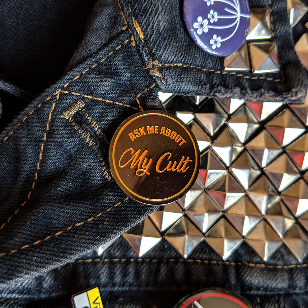 ASK ME ABOUT My Cult -- Enamel Pin - Etsy