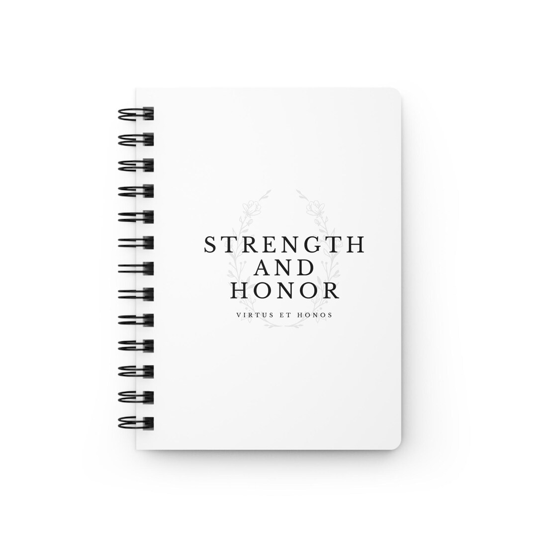Strength and Honor Spiral Journal: Motivational Roman Diary - Etsy