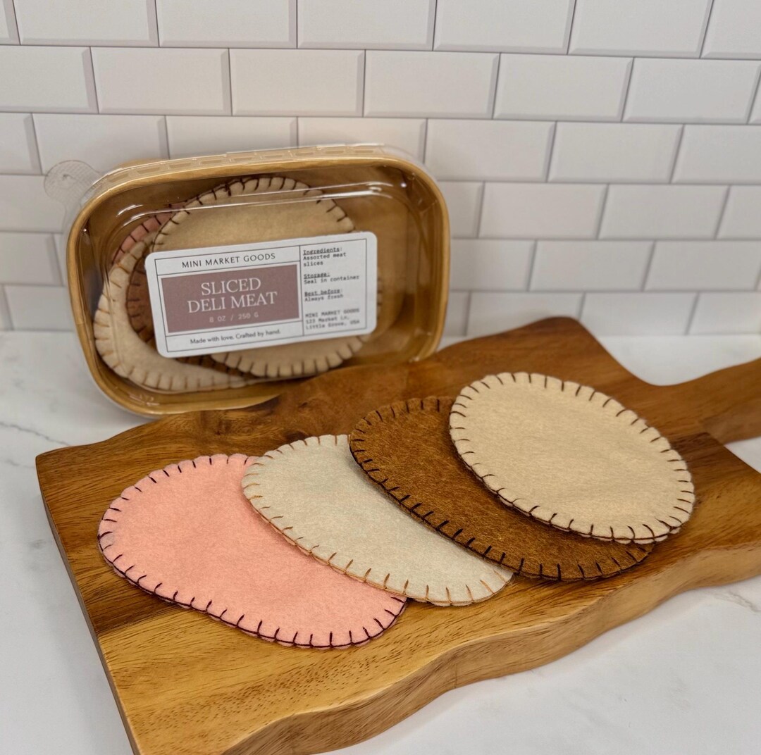 Felt Deli Meat & Cheese | Pretend Play Food, Mini Market - Etsy
