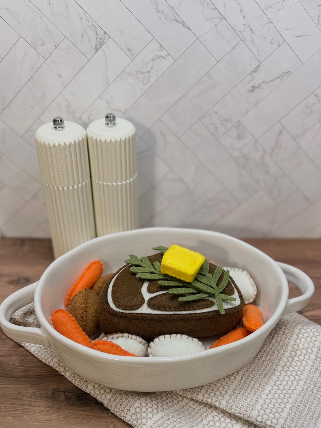 Felt Pot Roast Dinner Play Food Set | Roast Beef, Carrots, Potatoes - Etsy