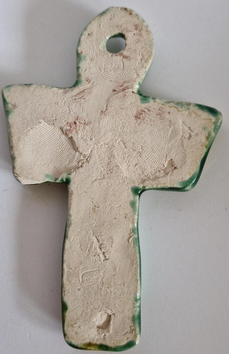 1970s Ceramic Cross: Retro Glazed Pottery Wall Decor - Etsy