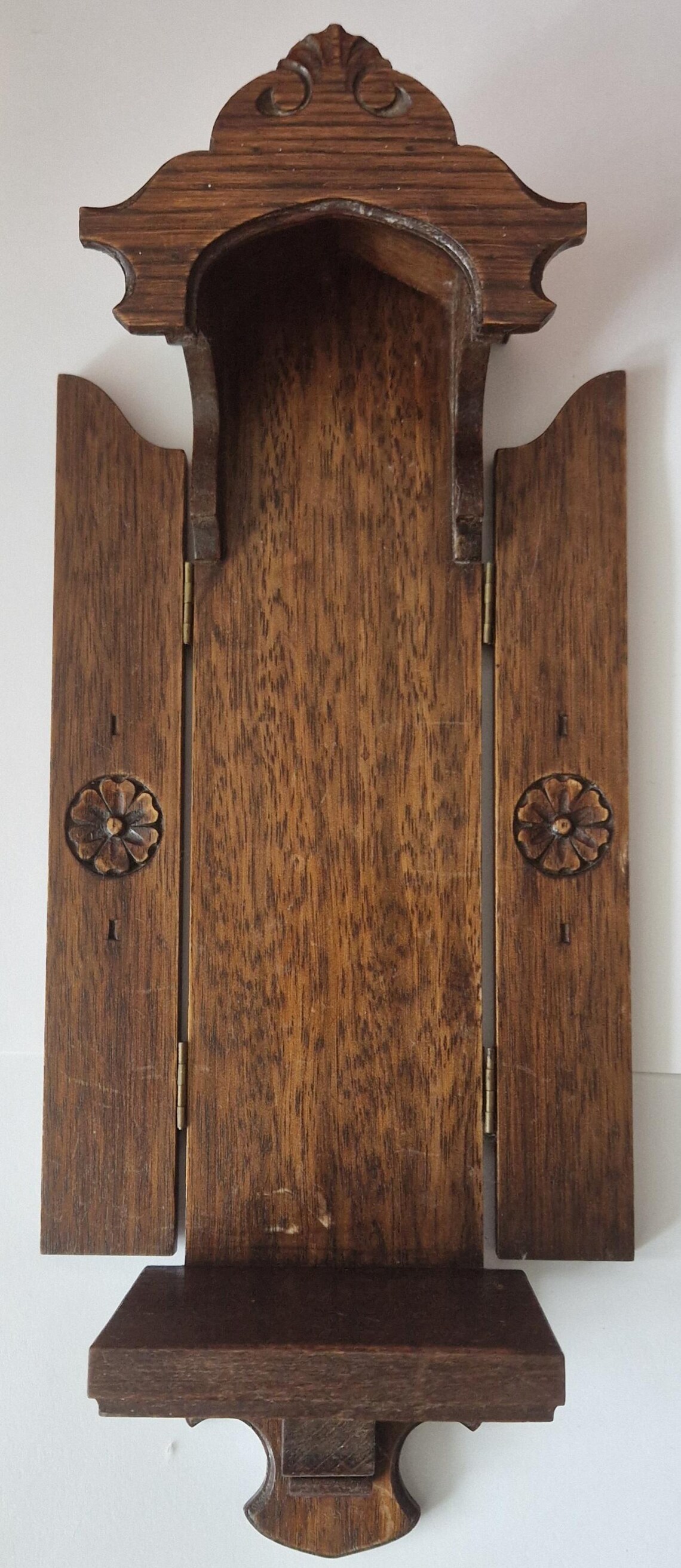Vintage Wooden Wall Shrine With Folding Doors: Religious Decor - Etsy
