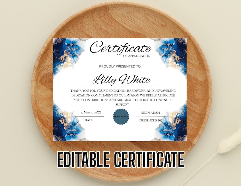 Baptism Certificate Template, DIY Certificate of Baptism, Modern ...
