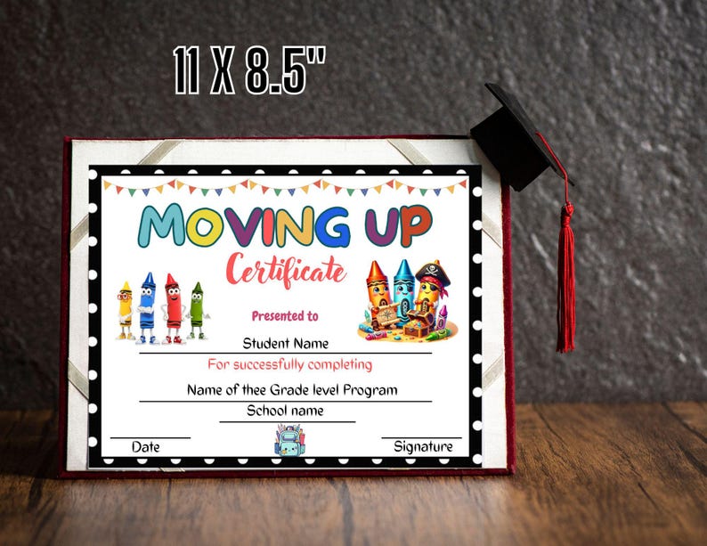 Editable Preschool Moving up Certificate, Prek Moving up Certificate ...