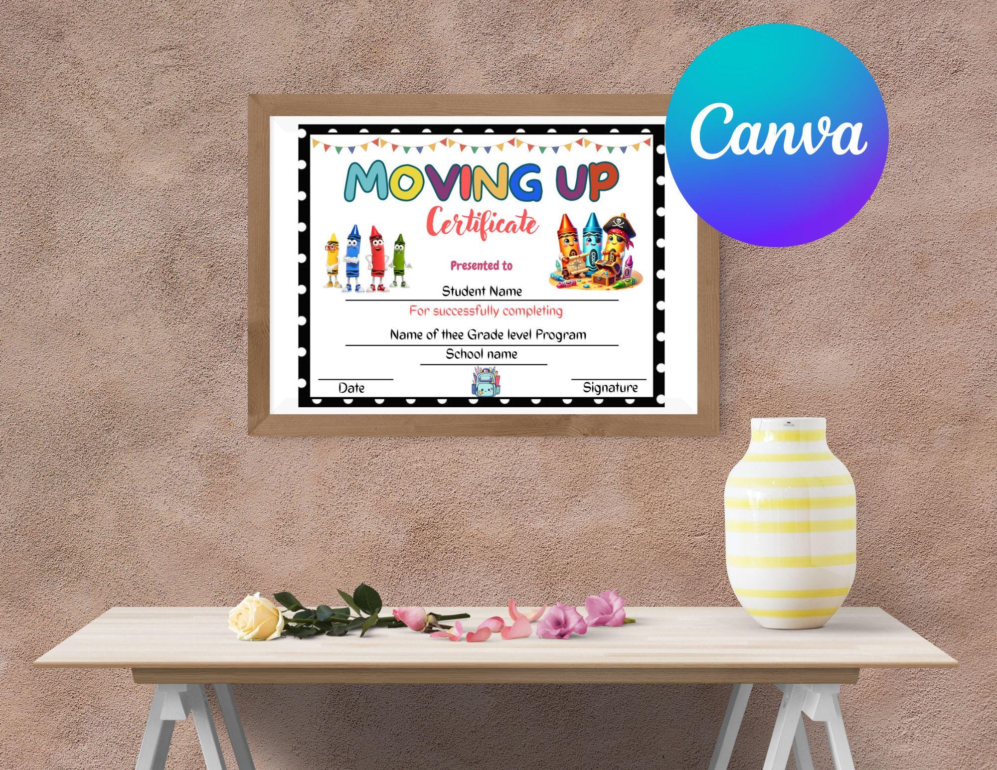 Editable Preschool Moving up Certificate, Prek Moving up Certificate ...