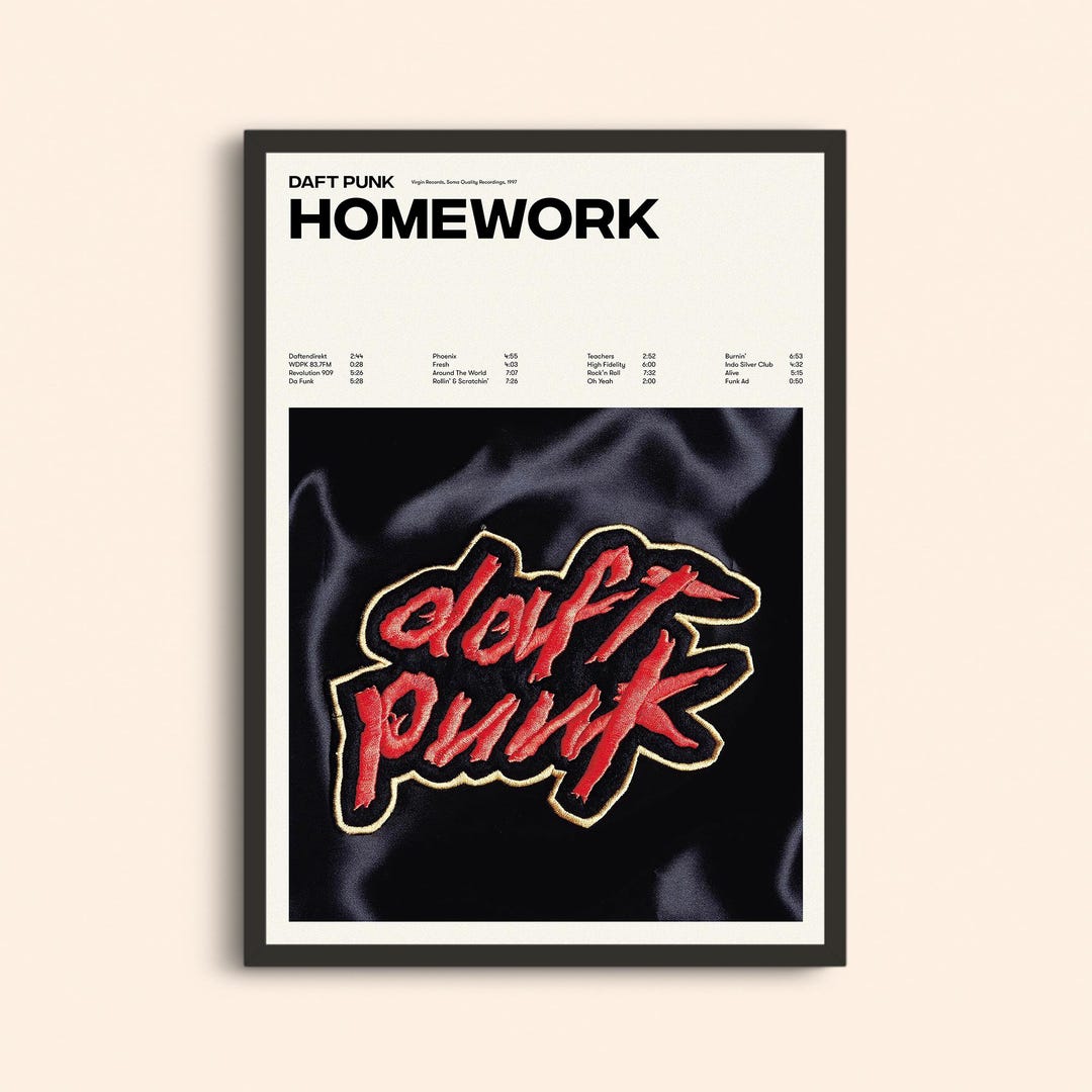 Fan Art Daft Punk Homework Giclée Print - Etsy UK