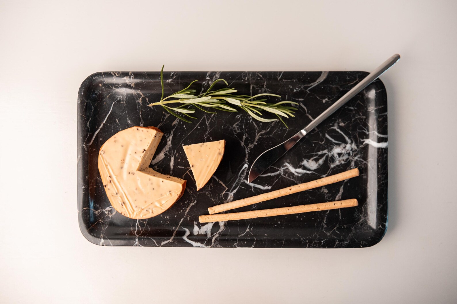 Hand-carved Marble Serving Tray – 35x20 Cm – Natural Stone Platter ...