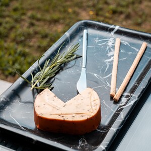 Hand-carved Marble Serving Tray – 35x20 Cm – Natural Stone Platter ...