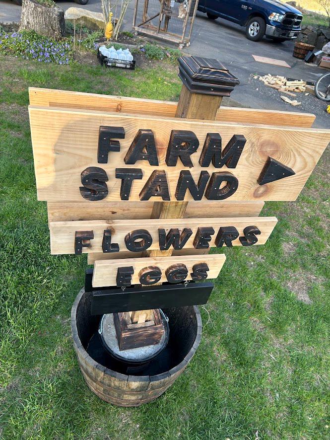 Farm Stand Sign Set With Hand Cut Burned Lettering - Etsy