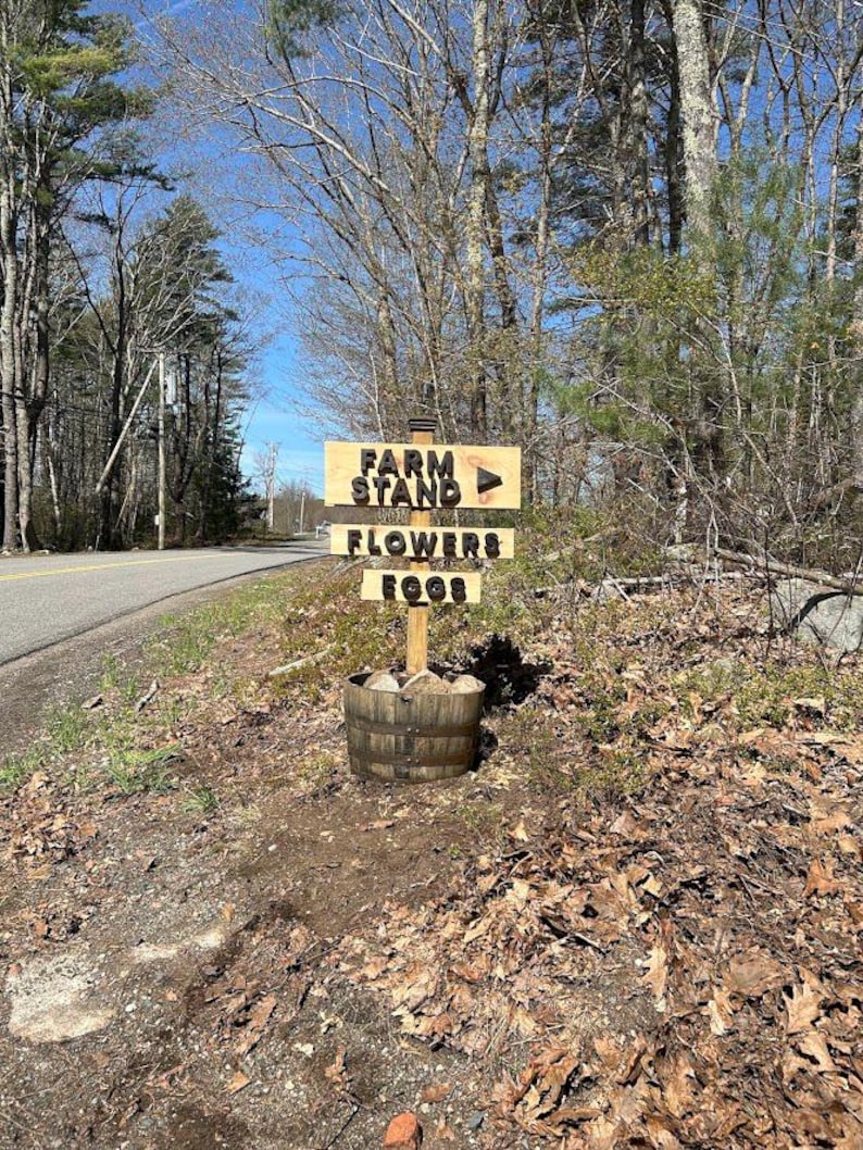 Farm Stand Sign Set With Hand Cut Burned Lettering - Etsy