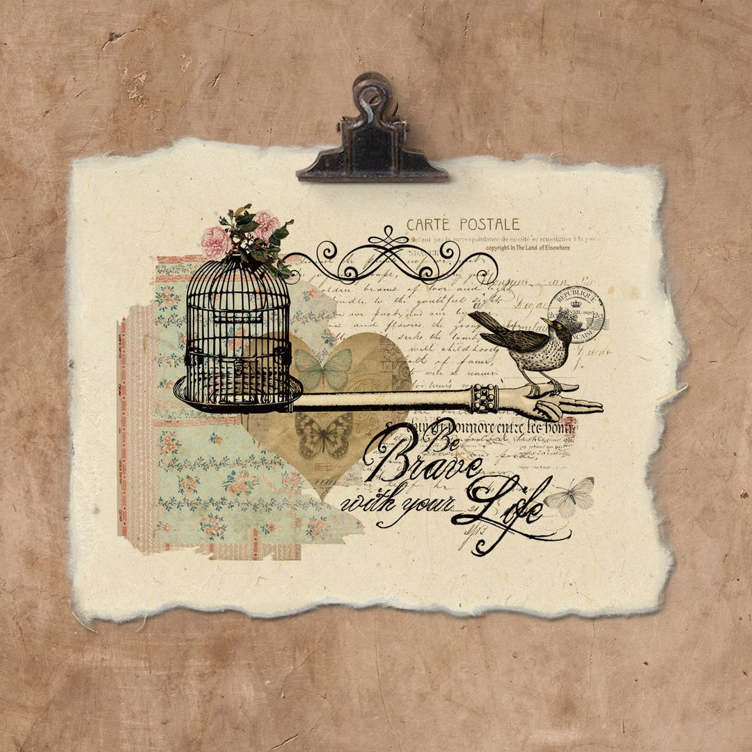 Artisan Be Brave Handmade Paper Print. - Etsy