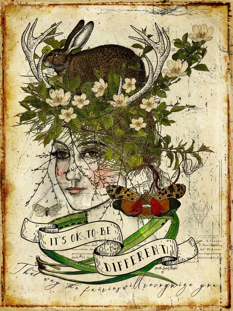 Artisan Woodland Woman 44X60 Canvas Wall Tapestry. - Etsy