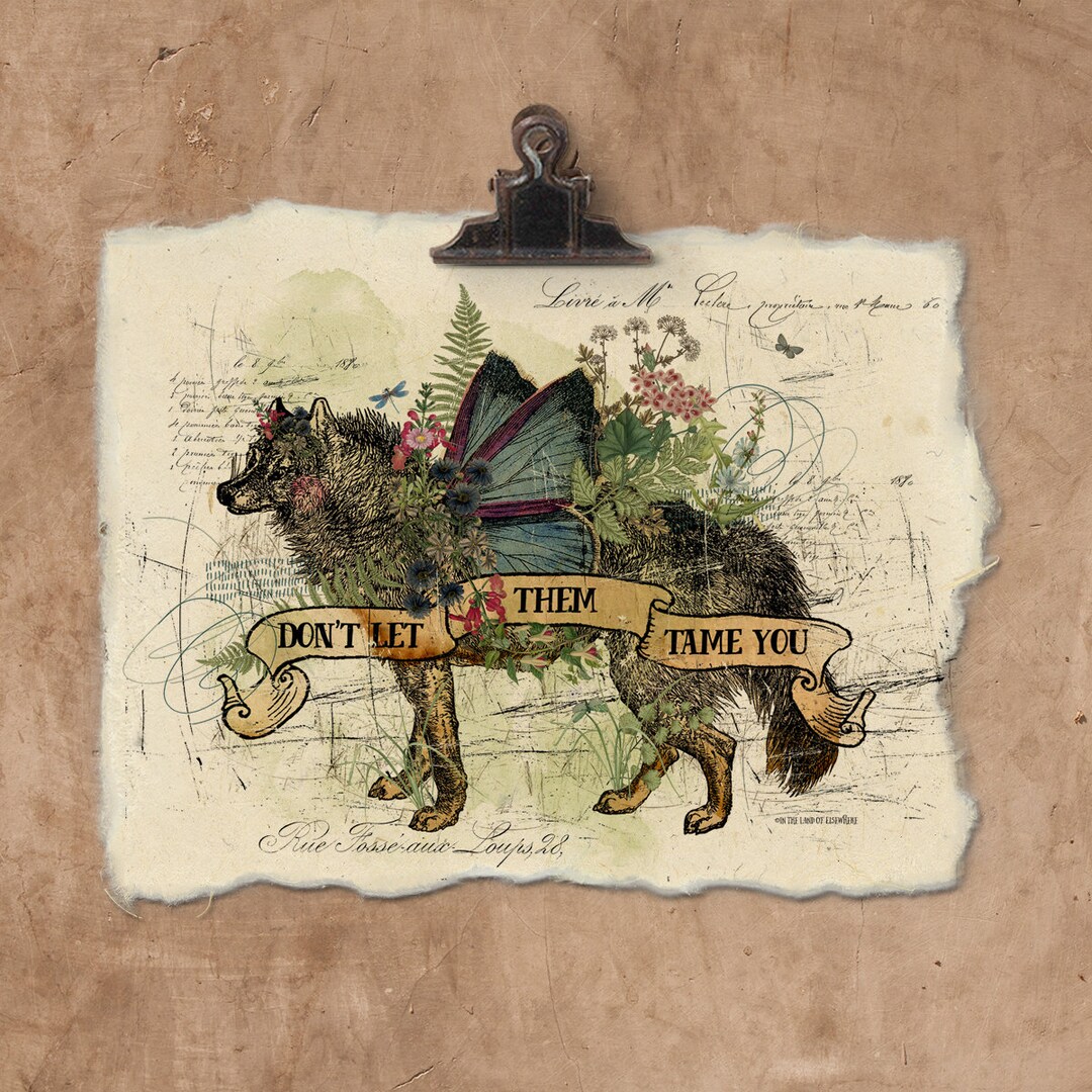 Artisan the Wolf Handmade Paper Print. - Etsy