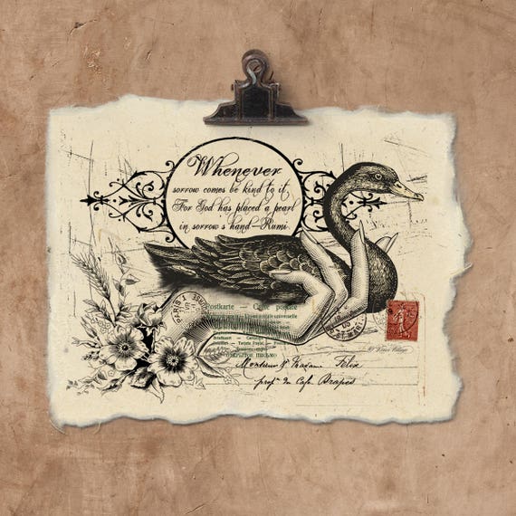 Artisan Whenever Sorrow Comes . . . Handmade Paper Print. - Etsy