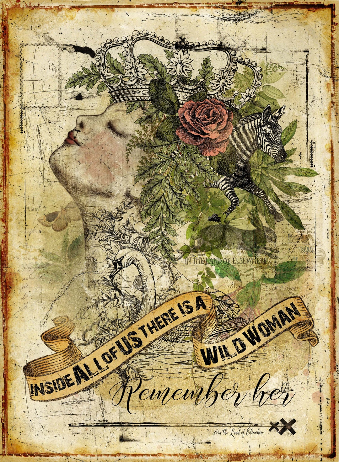 Artisan Wild Woman 44X60 Canvas Wall Tapestry. - Etsy