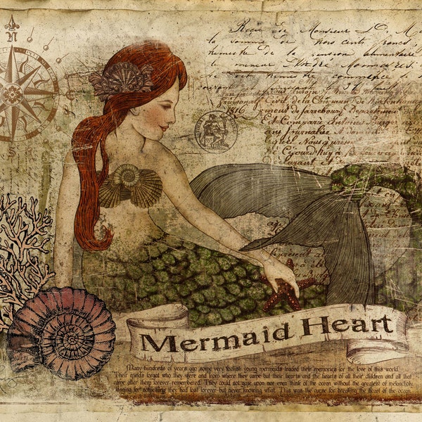 Mermaid at Heart Svg - Etsy