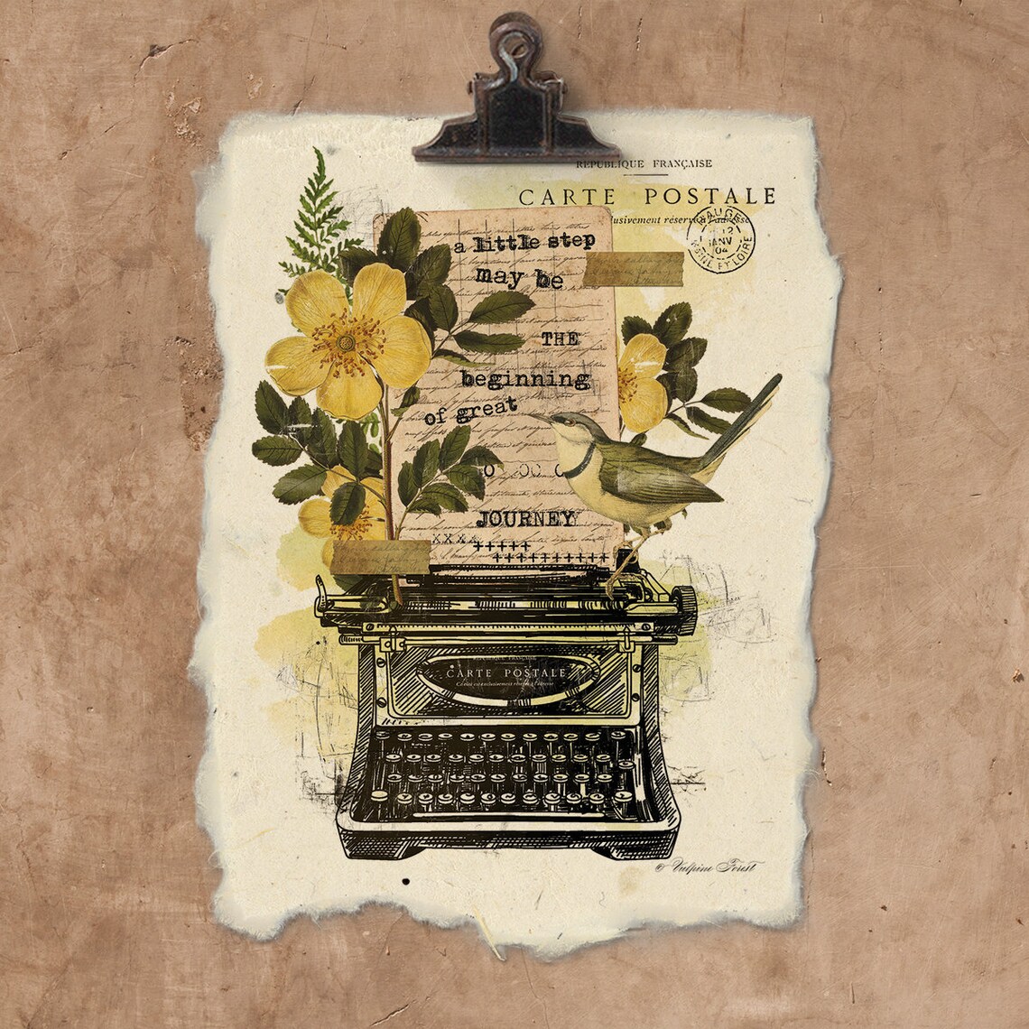 Artisan Typewriter Handmade Paper Print. - Etsy