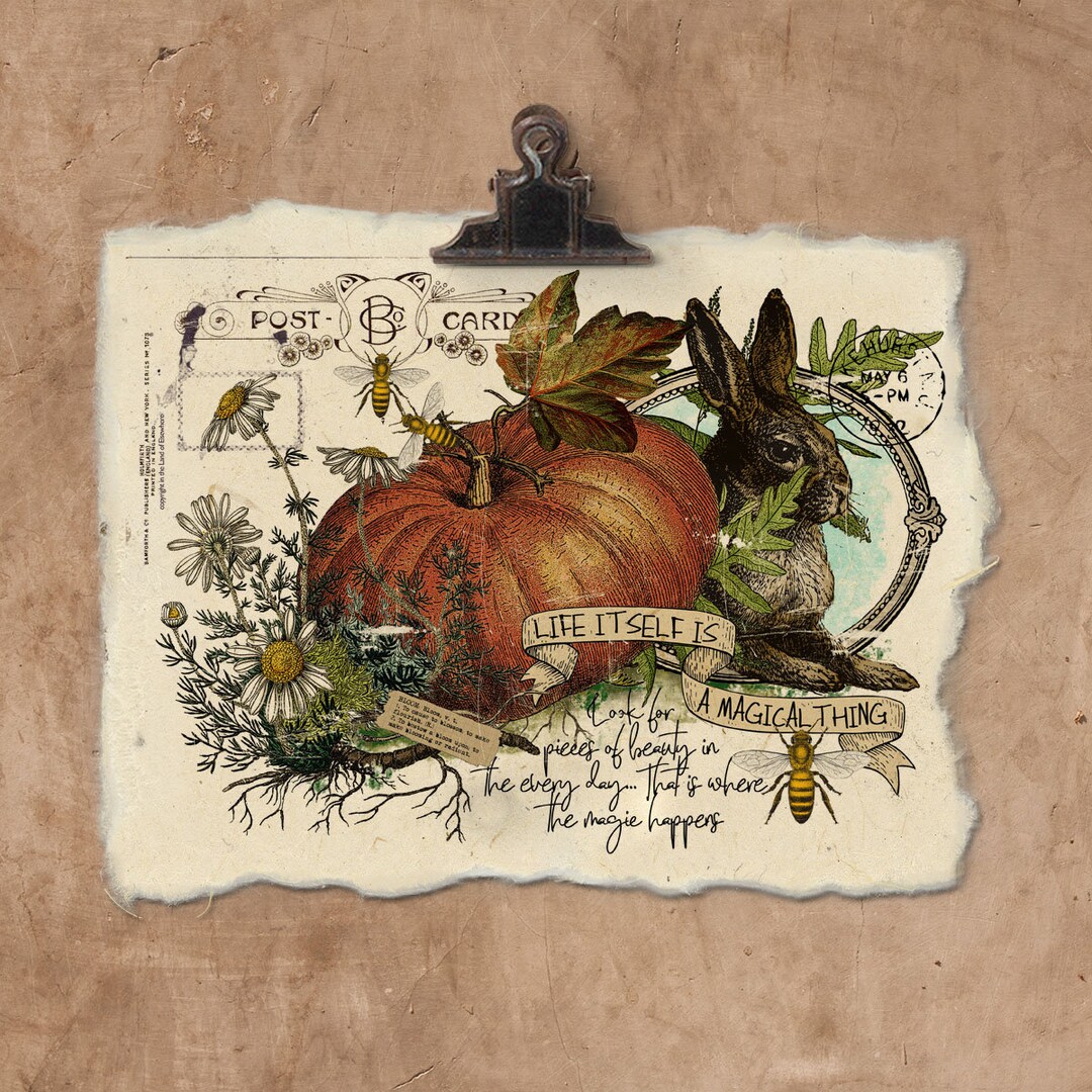 Artisan Magical Rabbit Handmade Paper Print - Etsy