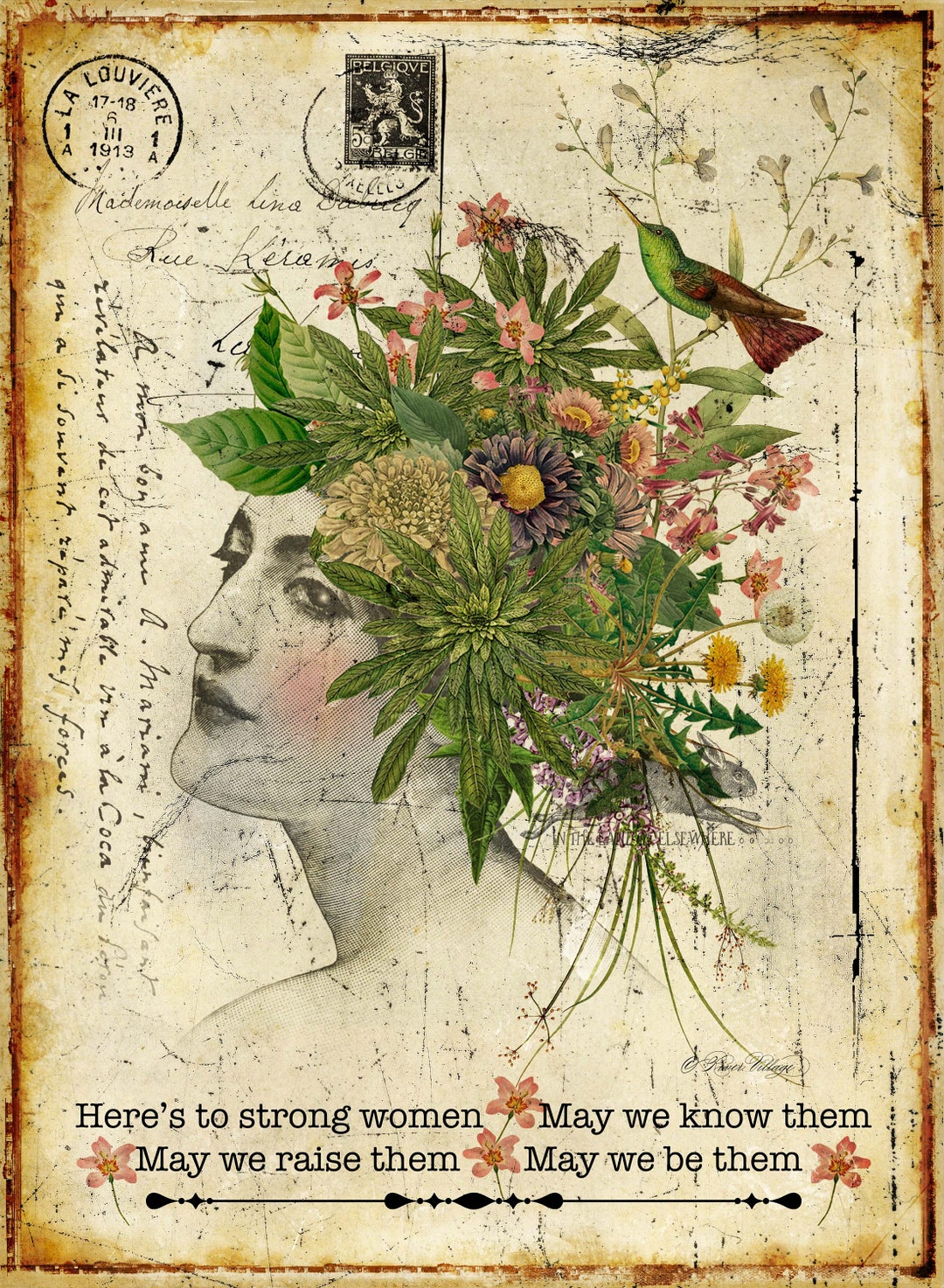 Artisan Strong Women 44X60 Canvas Wall Tapestry. - Etsy