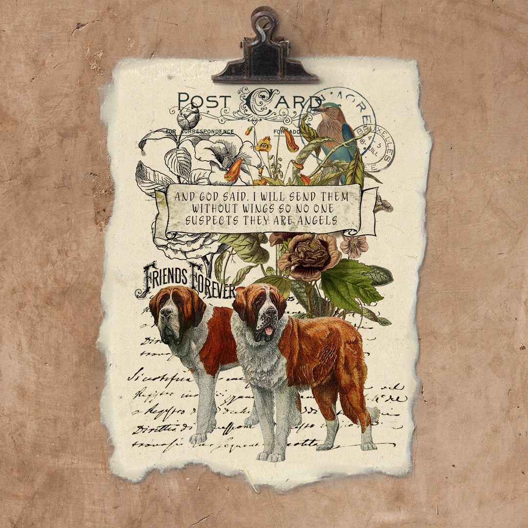 Artisan St. Bernards Handmade Paper Print. - Etsy
