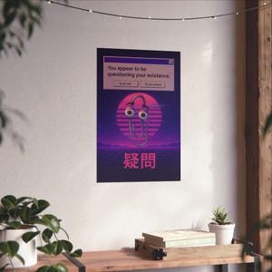 Mr. Clippy Vaporwave Poster - "you Appear to Be Questioning Your ...