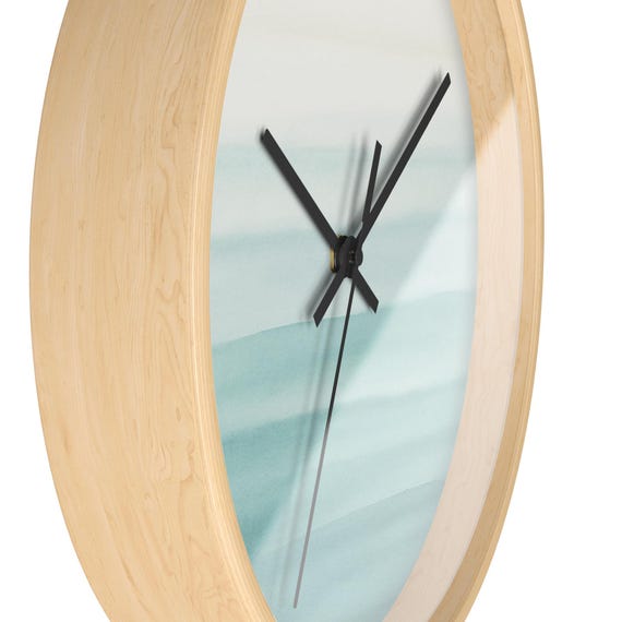 Blue Watercolor Clock