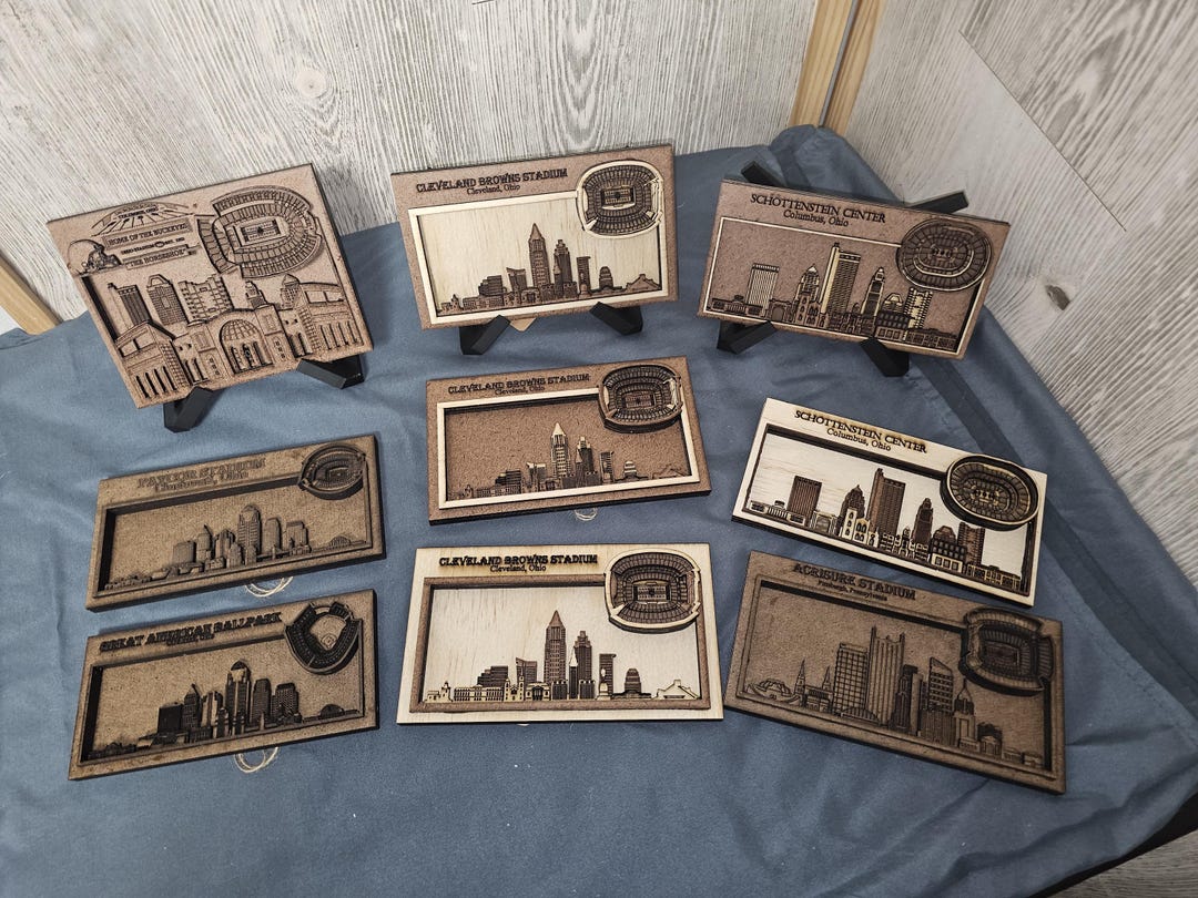 Mini Stadium Desktop Decor | Laser Cut MDF Sports Art | Cleveland ...