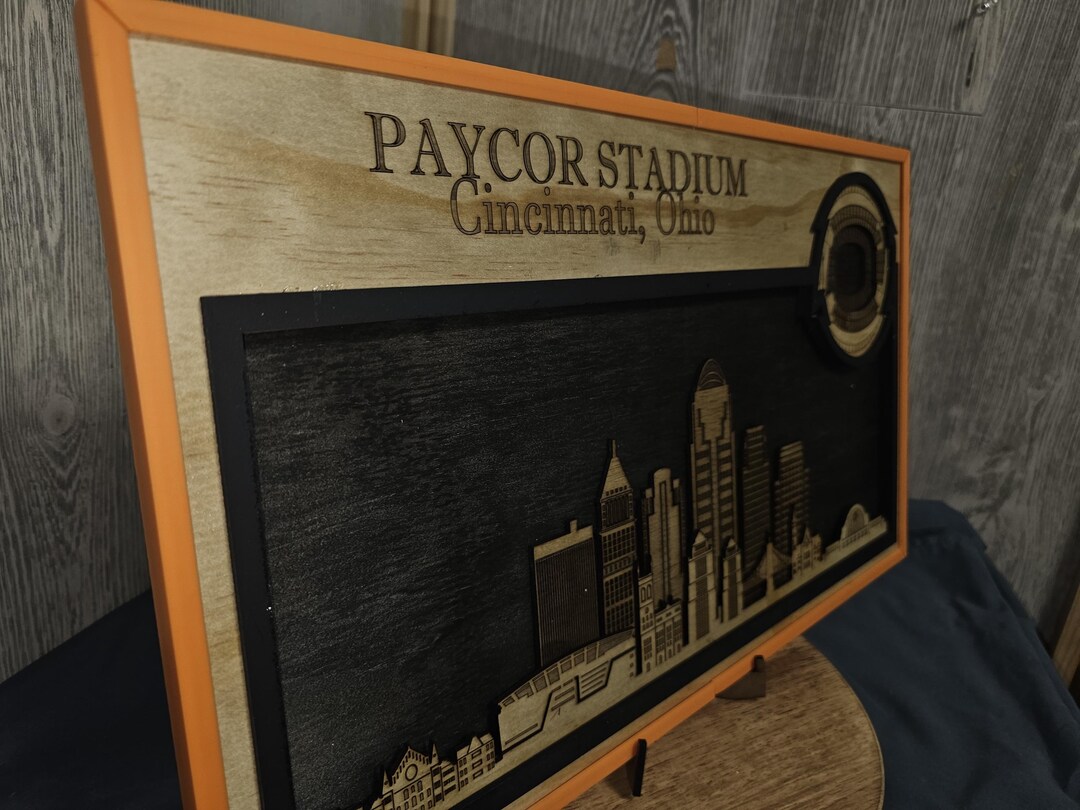 Paycor Stadium Cincinnati Skyline Sign | Bengals Fan Gift | Who Dey ...