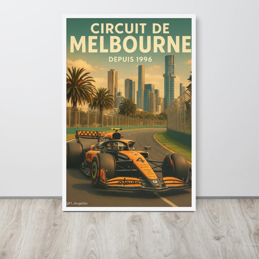 F1 Melbourne Poster – Formula 1 Circuit Australia Since 1996 | Vintage ...