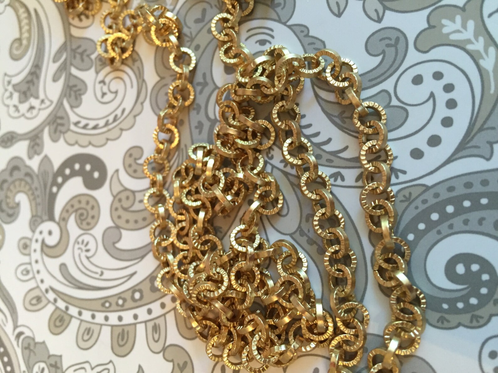 Chain Vintage Style Fluted Pattern Repurposing Chain 5mm - Etsy