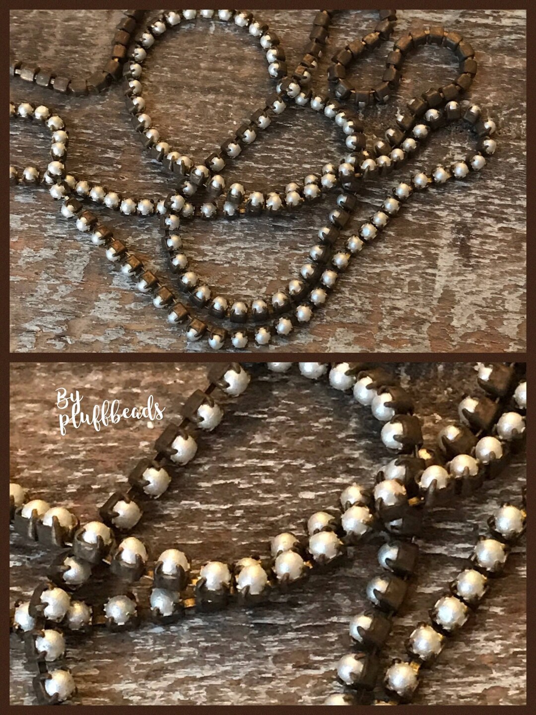 Vintage Style Chain PEARL CUP Chain Delicate Tiny 2.5 Mm Ss8.5 Pearl ...