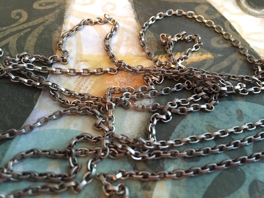 Chain 03 Retro Vintage Style Chain PETITE 2x3mm Box Chain Rectangular ...