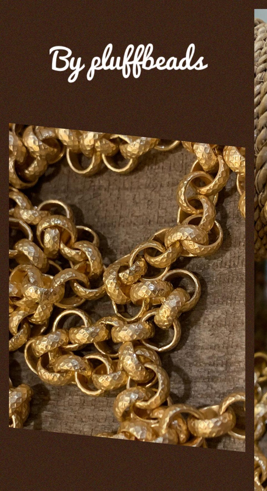 Chain Vintage Style Textured Pattern Chunky Repurposing Chain 8mm ...