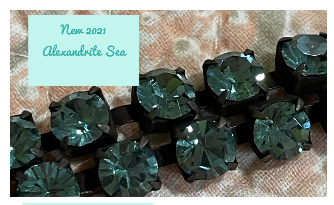 Rhinestone Chain ALEXANDRITE SEA 29ss 6.1mm Rhinestone Cup Chain Rustic ...