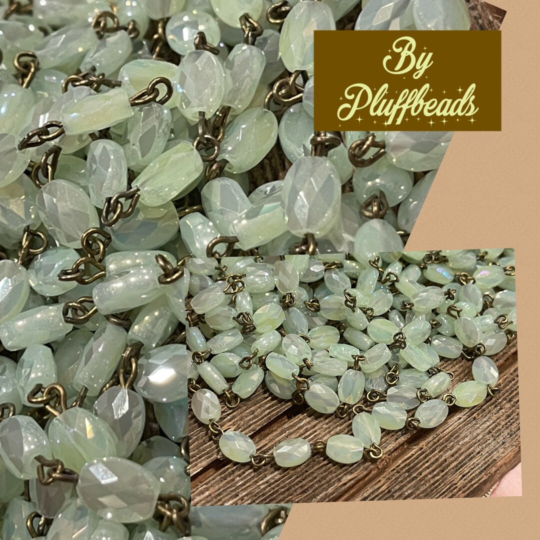 Chain New 2023 French Pastels Chunky Oval BAGUETTE Cut SPRITZ Pale ...