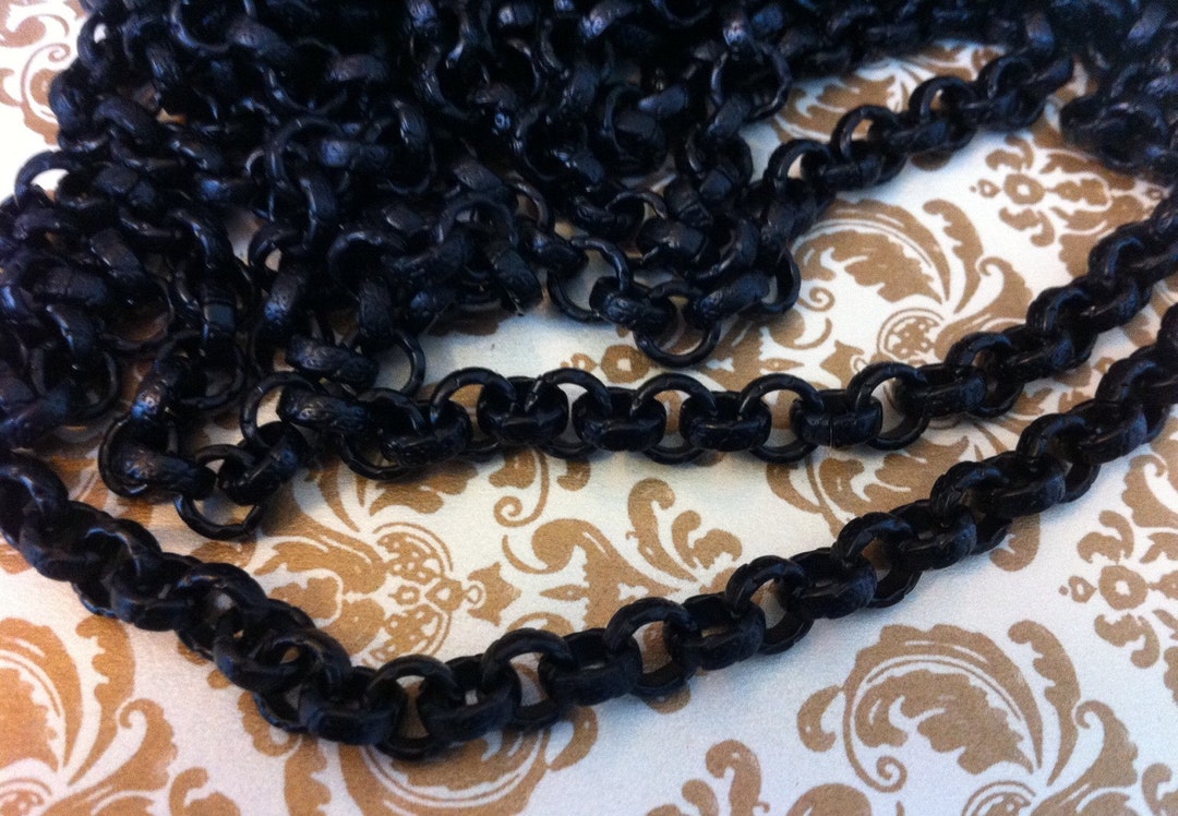 Chain Vintage Style Embossed Pattern Chunky Repurposing Chain 6mm ...
