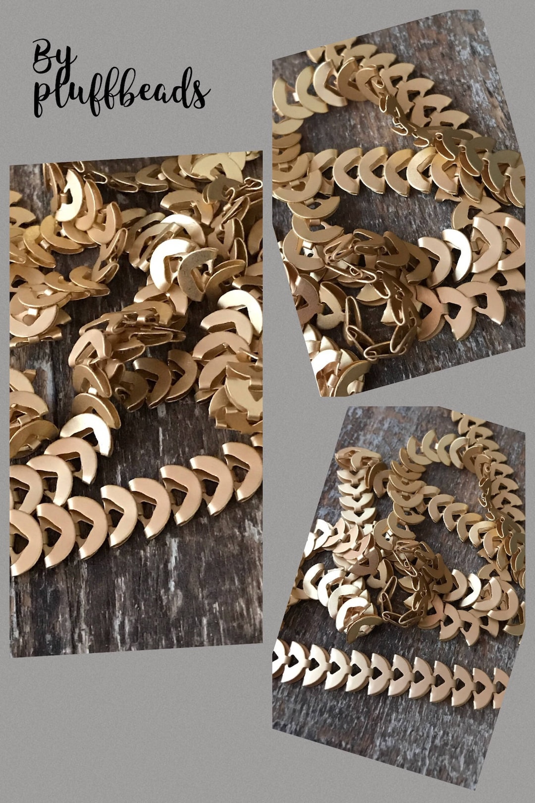 Chain NEW Chain Half Moon Luna Chevron 8mm High Quality Solid Brass ...