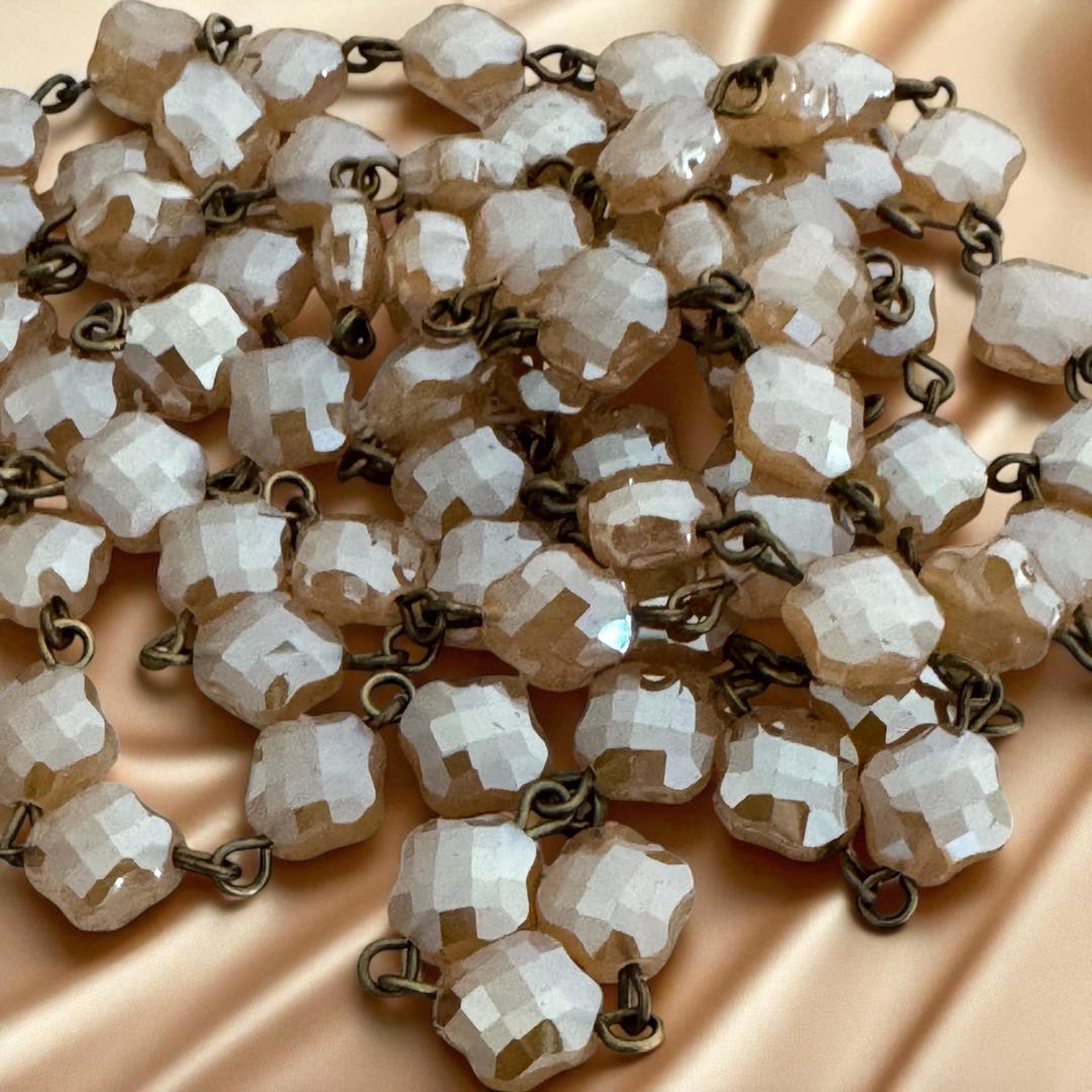 Milky Zinfandel Crystal Bead Chain, Diamond Cut 8mm - Etsy