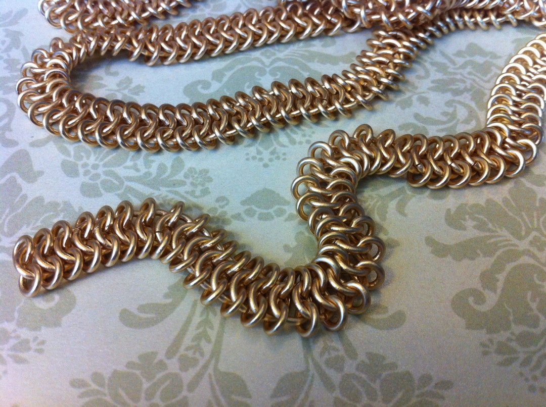 Chain 12 Matte Gold Plated High Quality Solid Brass Mesh Chain 11mm - Etsy