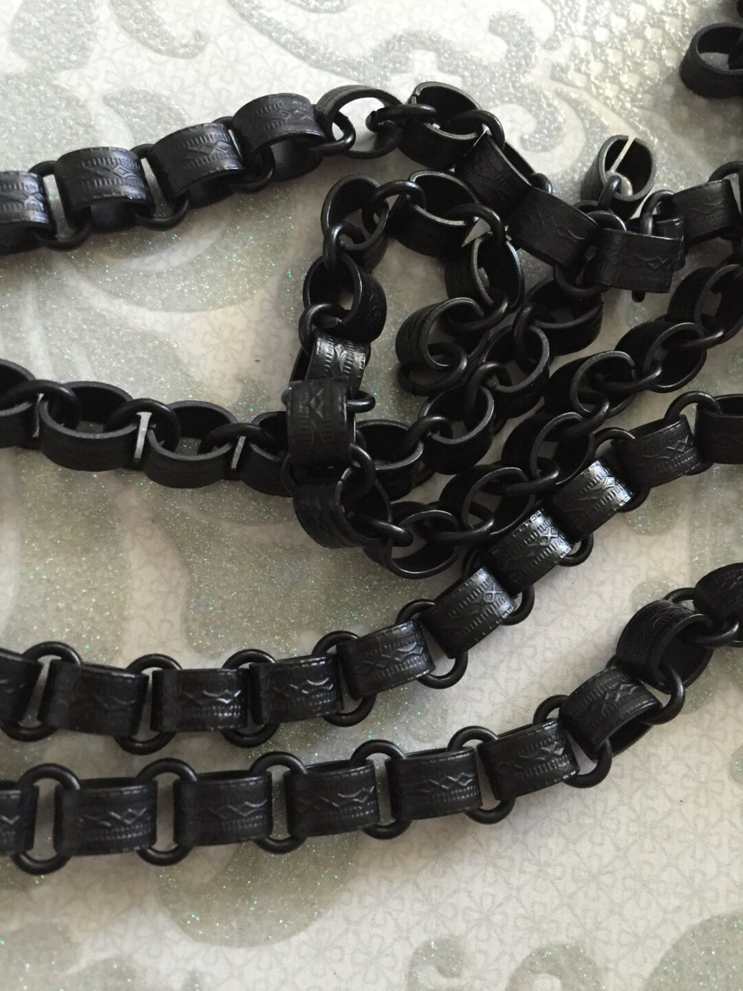 Chain BOOK Chain MATTE BLACK Graphite Repurpose Plated - Etsy