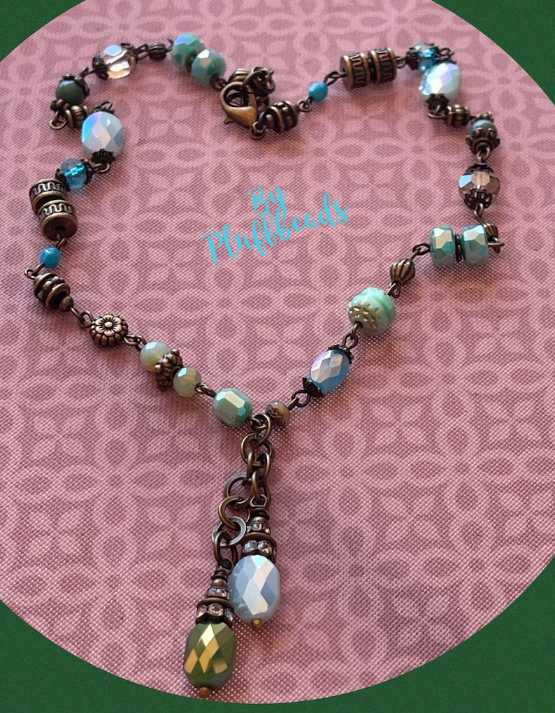New 2023 Necklace Shades of BLUES GREENS Ensemble - Etsy