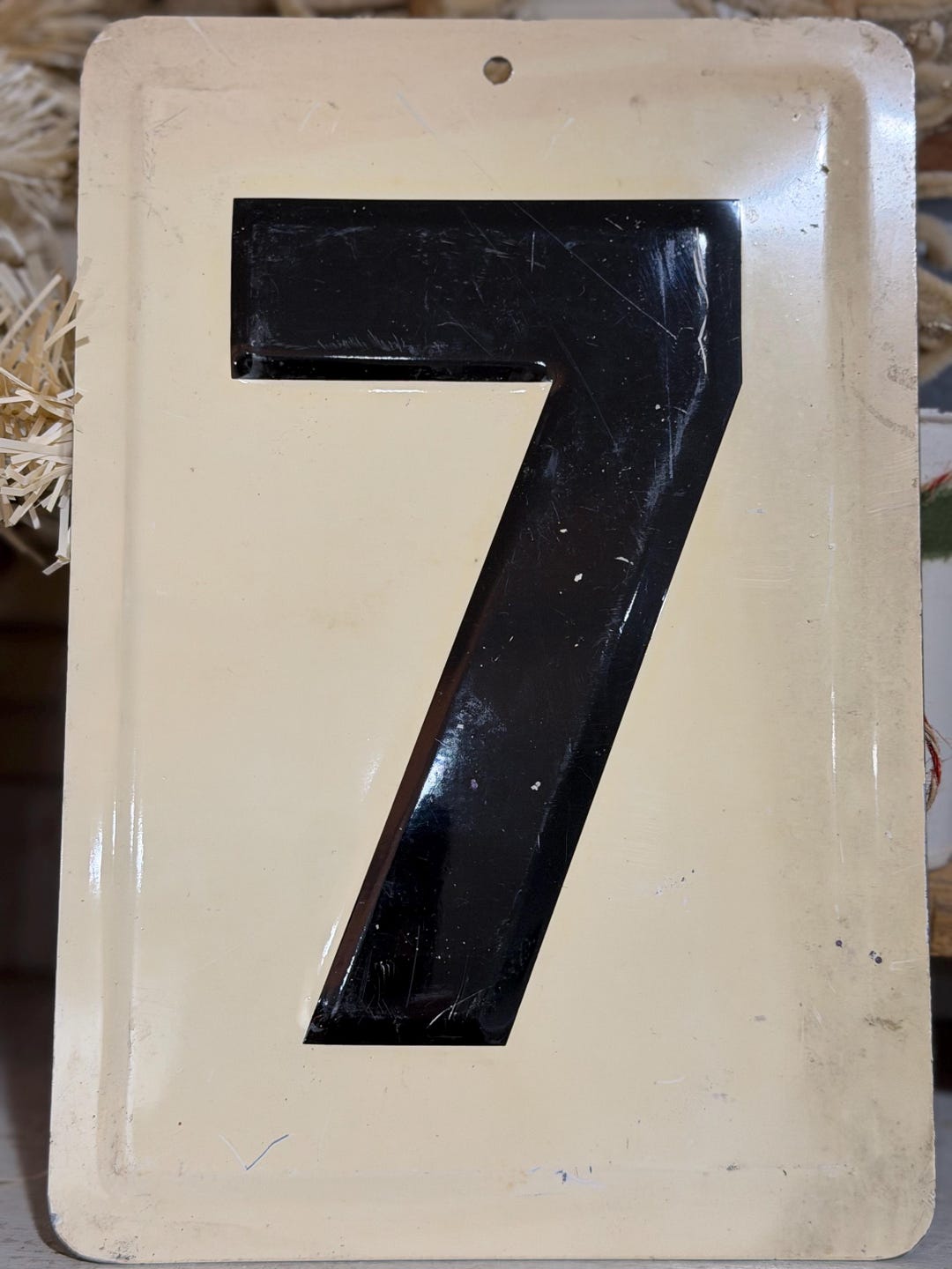 Vintage Gas Station Number Sign Number 7 Marquee Letters Metal Number ...
